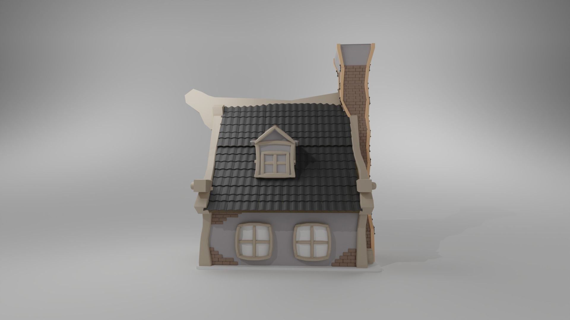 Simple Printable Cottage 3D model 3D printable | CGTrader