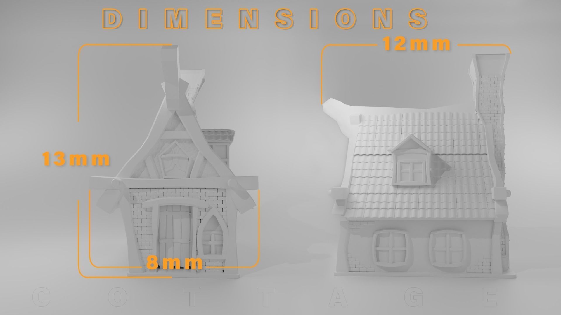 Simple Printable Cottage 3D model 3D printable | CGTrader