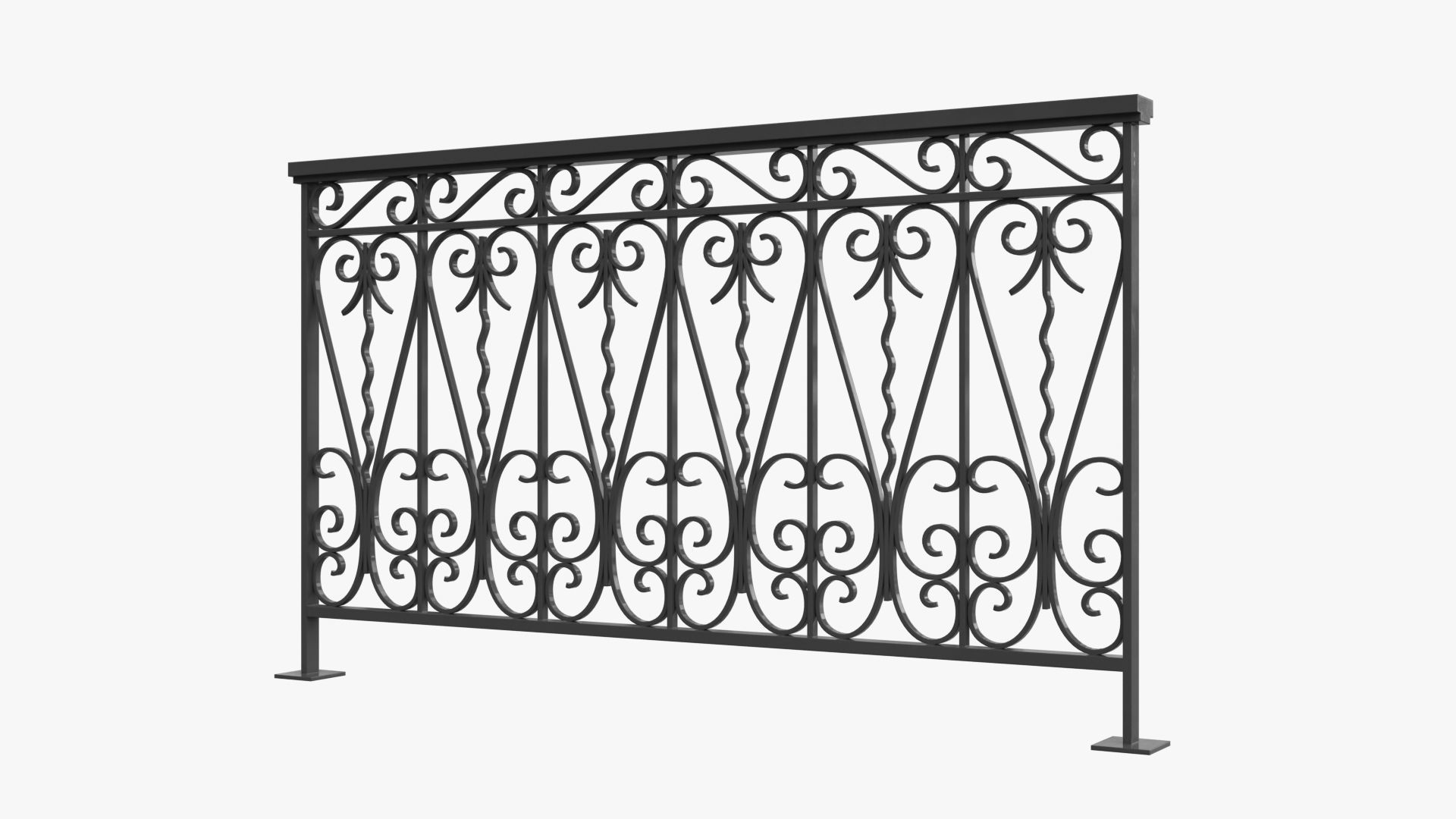 windows railing 3D model | CGTrader