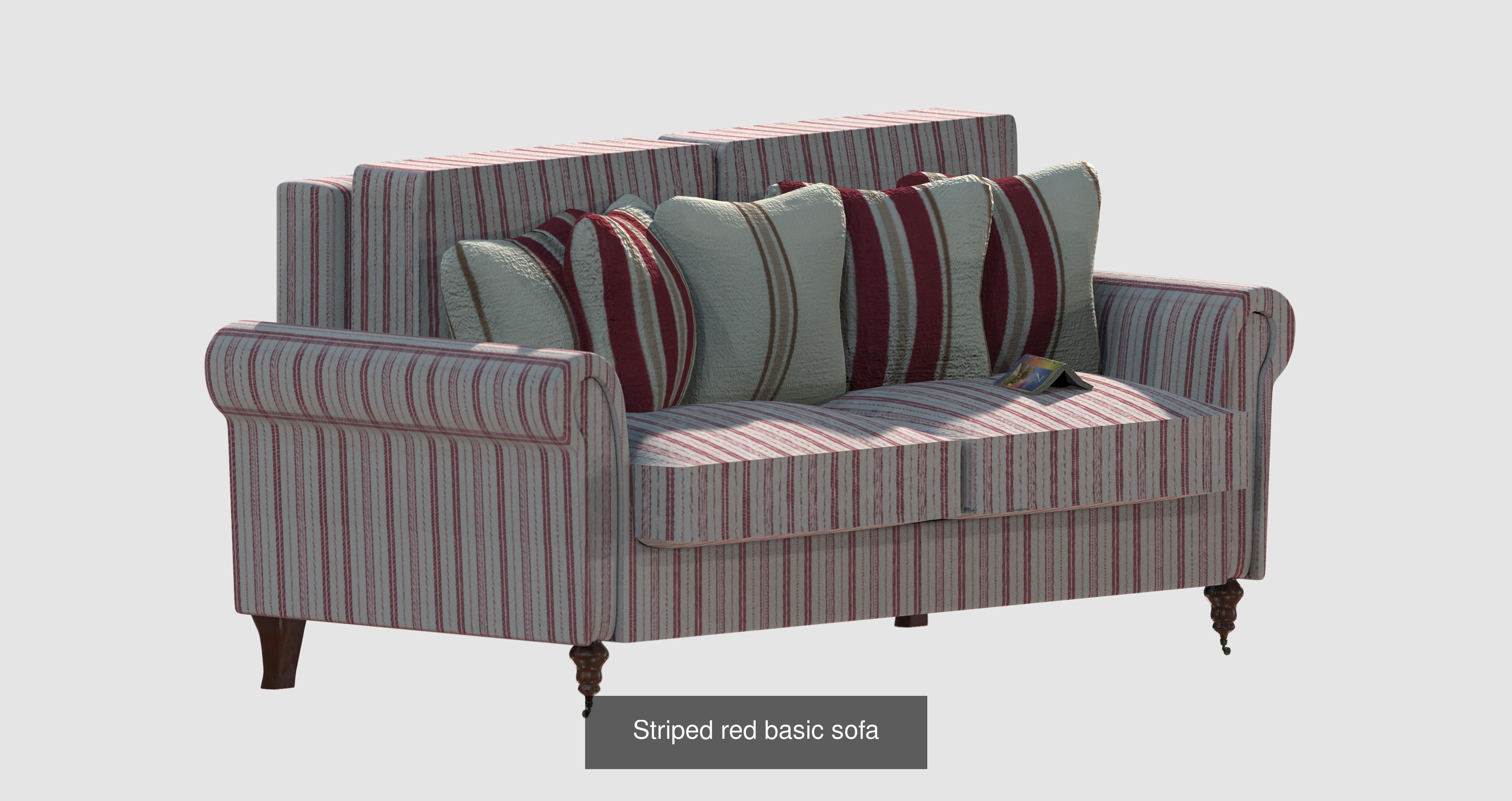 3D Model Collection 30 living room furniture sofa modeling VR / AR ...