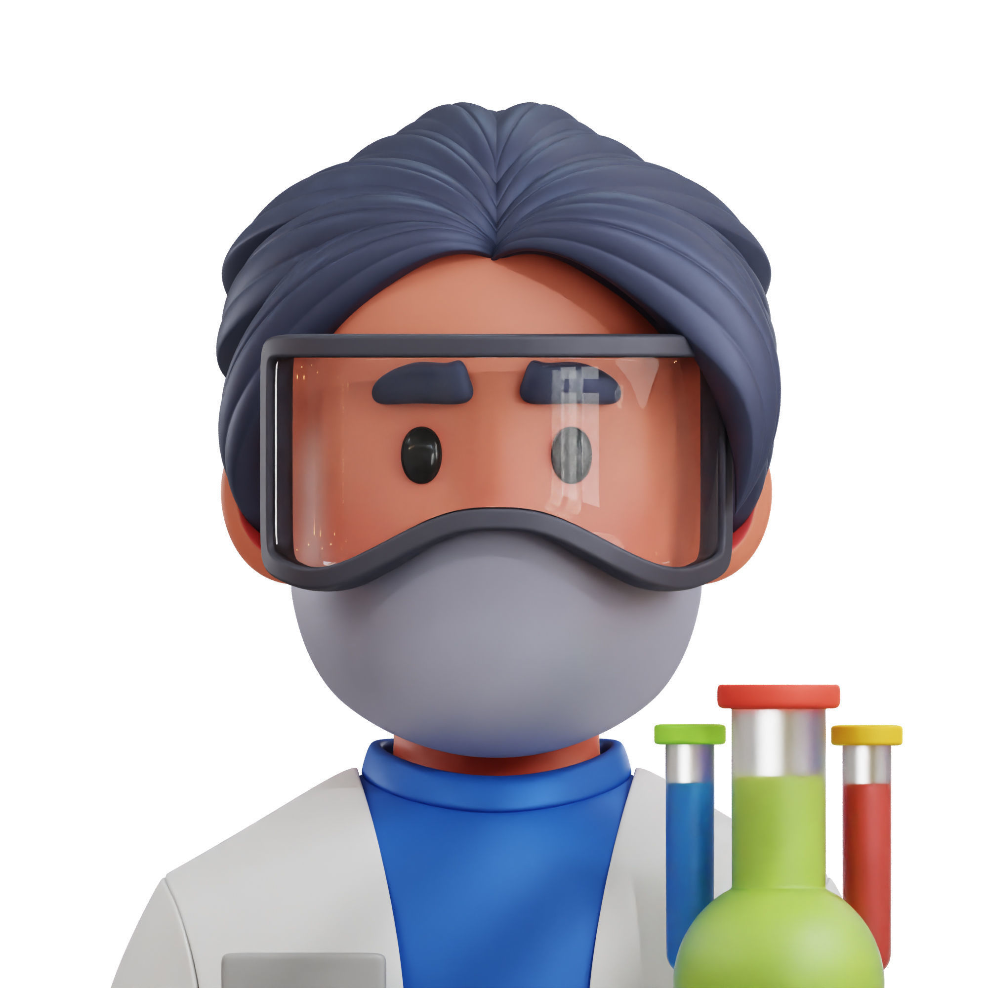 3D model Lab Technician Avatar 3D Icon VR / AR / low-poly | CGTrader