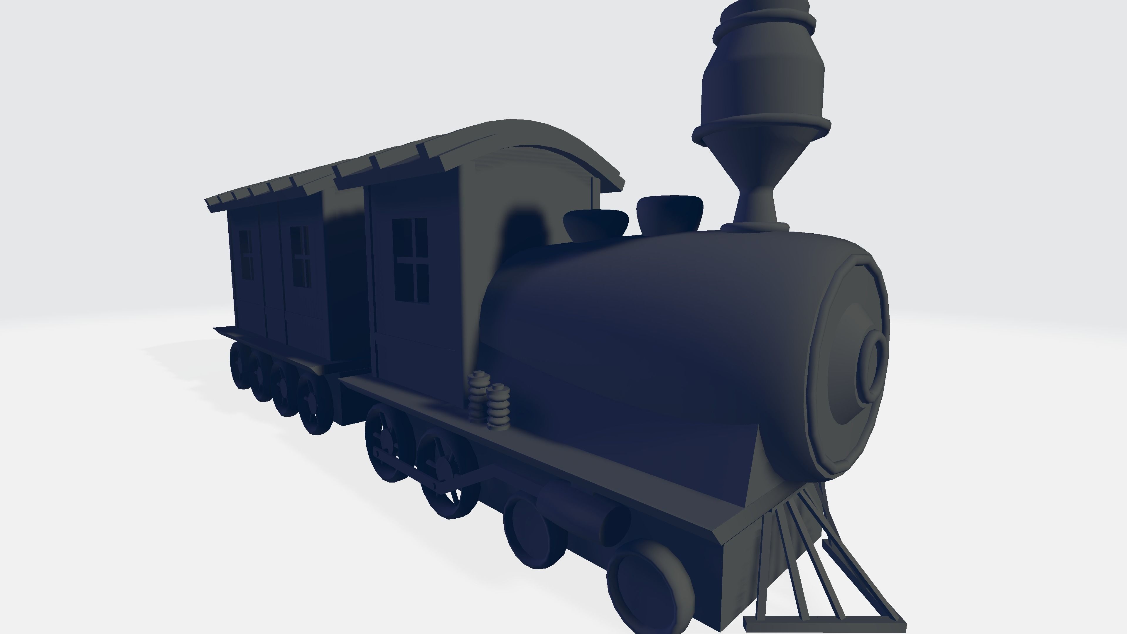 3D model Low Poly 3D Model - Locomotive Train VR / AR / low-poly | CGTrader
