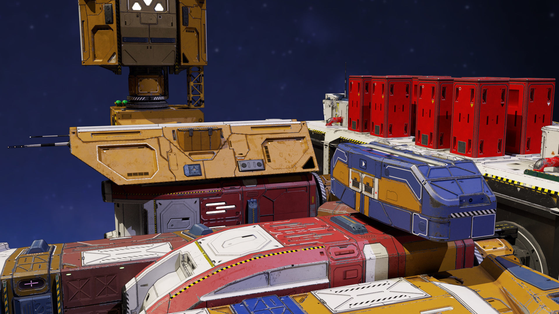 Modular Space Station 3D model | CGTrader