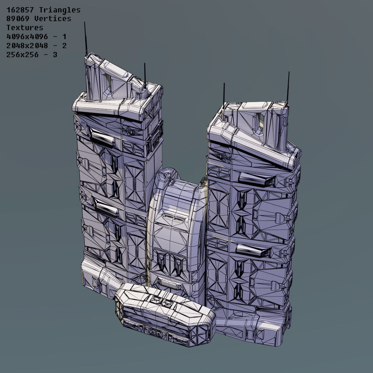 Modular Space Station 3D model | CGTrader