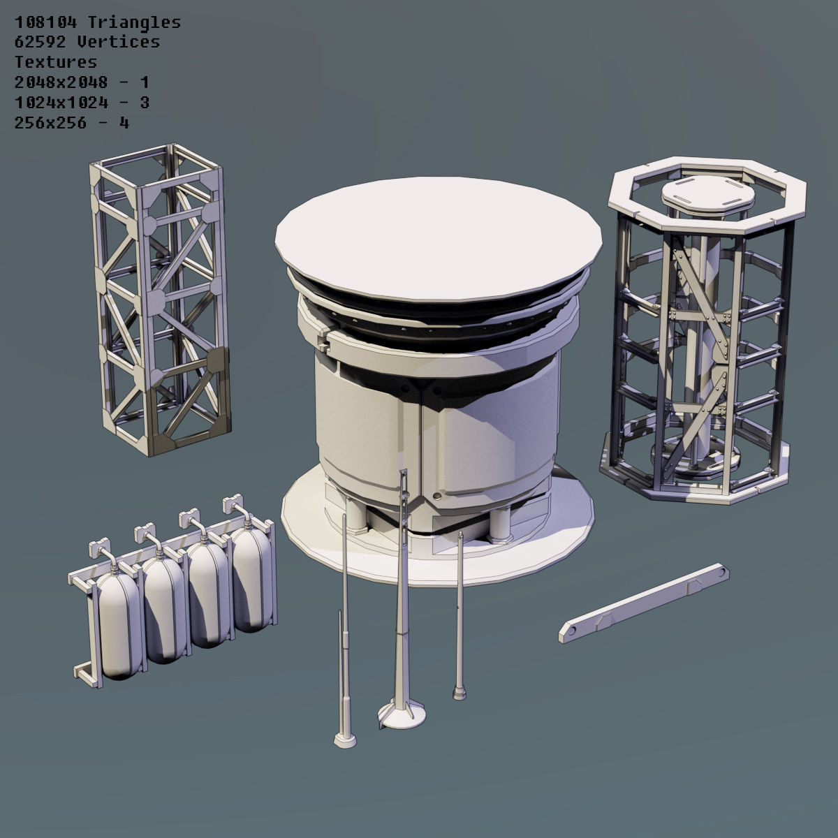 Modular Space Station 3D model | CGTrader