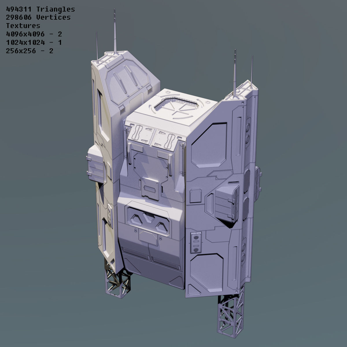 Modular Space Station 3D model | CGTrader