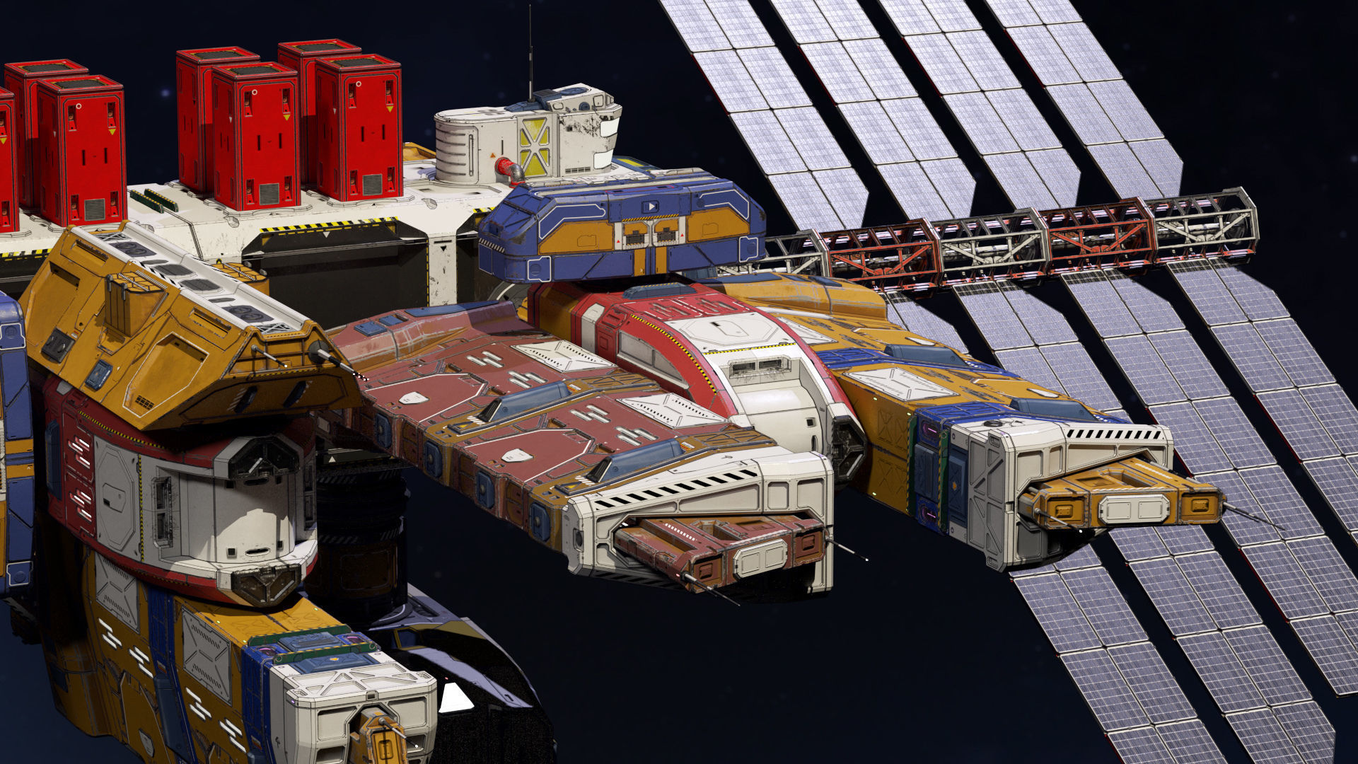 Modular Space Station 3D model | CGTrader