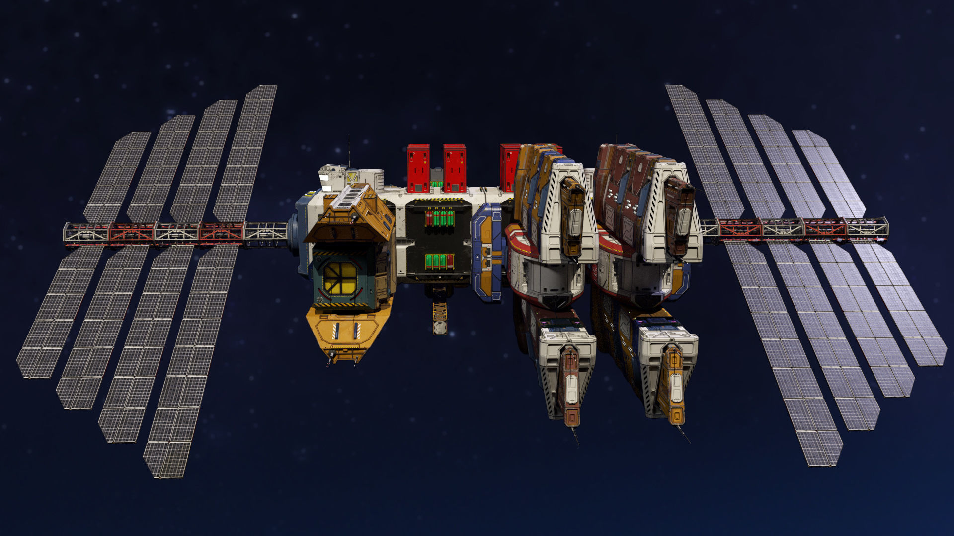 Modular Space Station 3D model | CGTrader