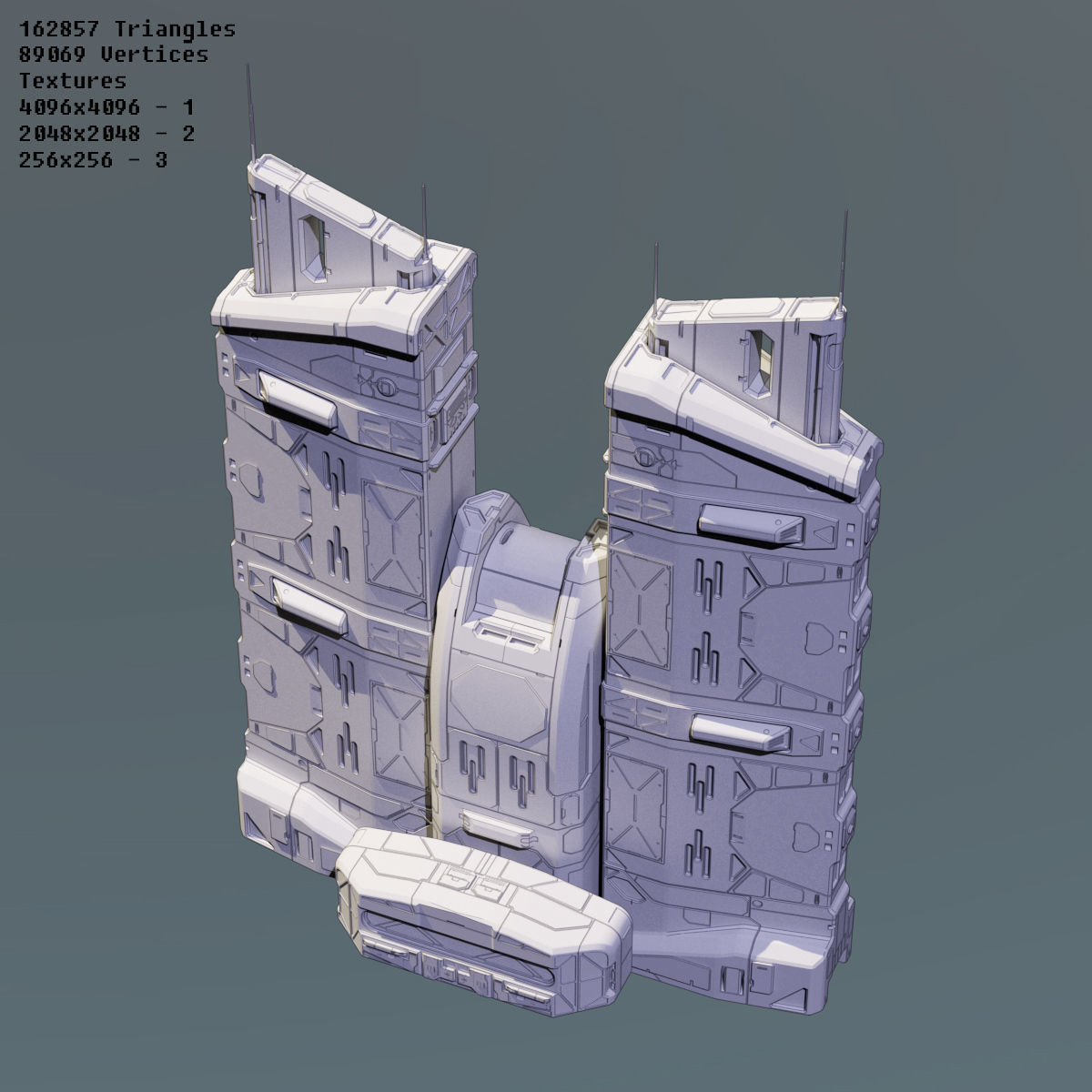 Modular Space Station 3D model | CGTrader