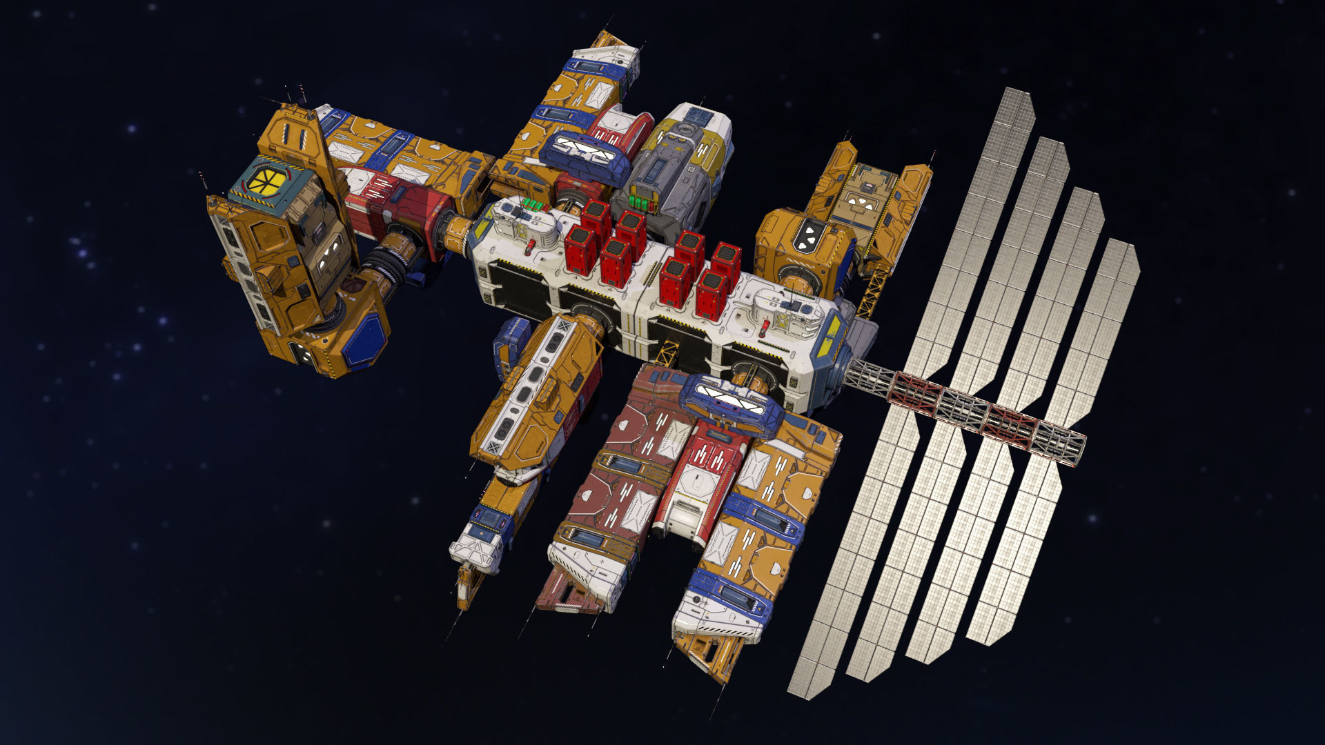 Modular Space Station 3D model | CGTrader