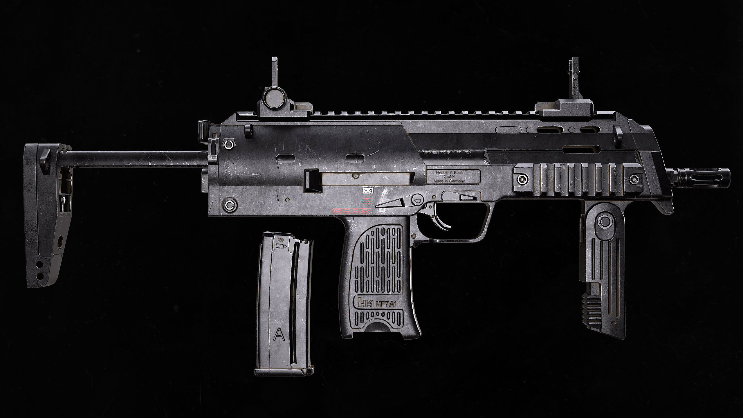 3D model Heckler Koch MP7 A1 VR / AR / low-poly | CGTrader