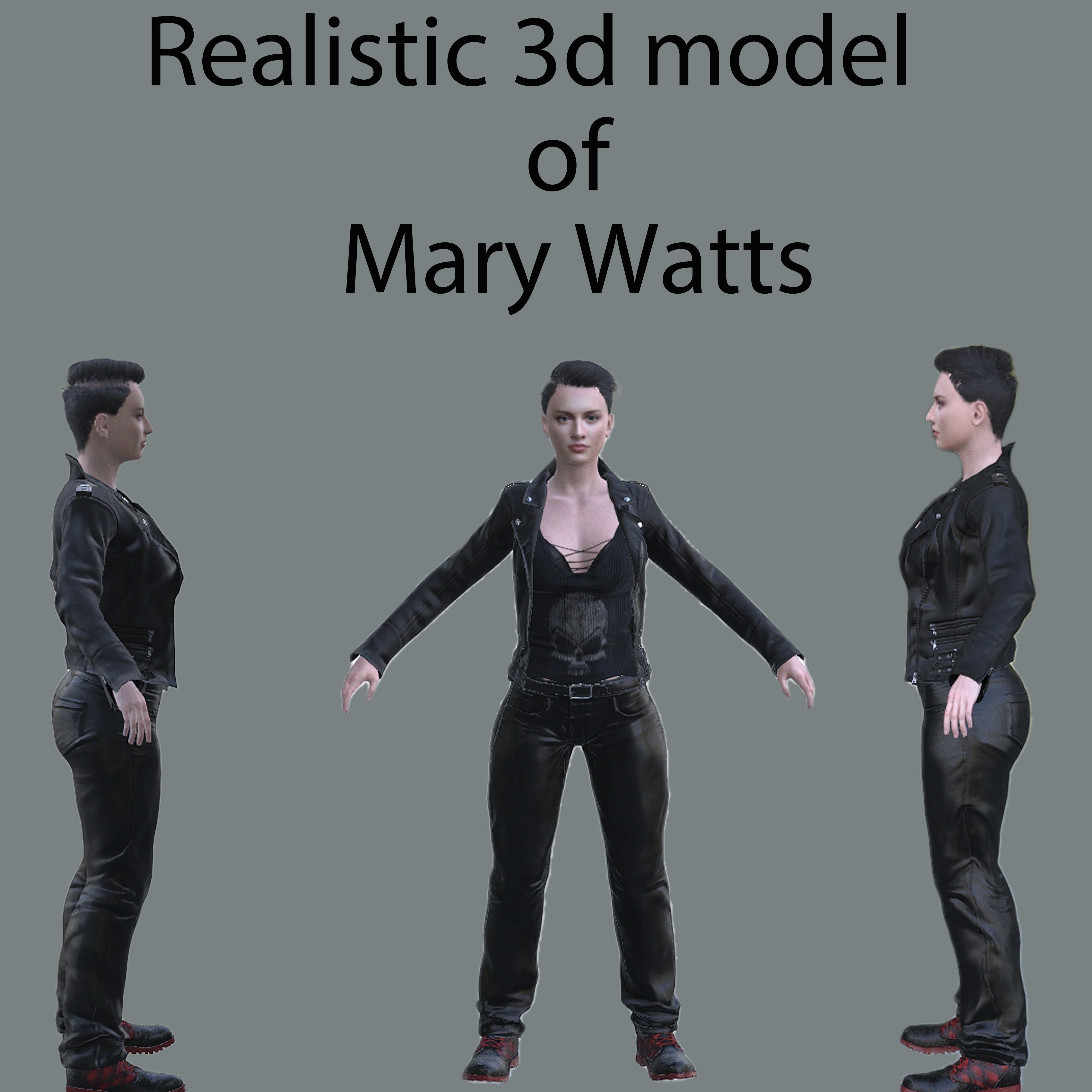 3D model Marry Watts VR / AR / low-poly | CGTrader