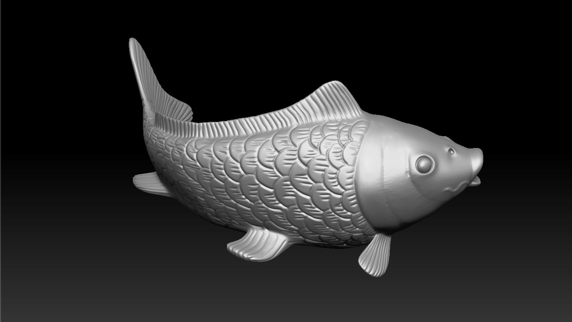 Carp print 3d 3D model 3D printable | CGTrader