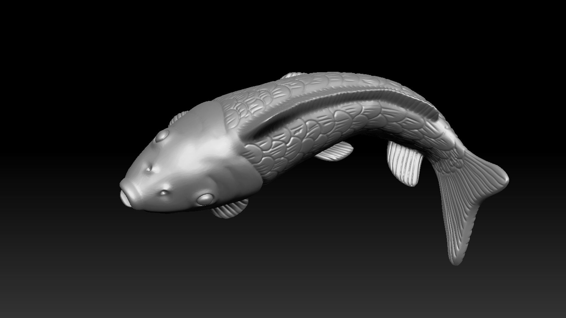 Carp print 3d 3D model 3D printable | CGTrader
