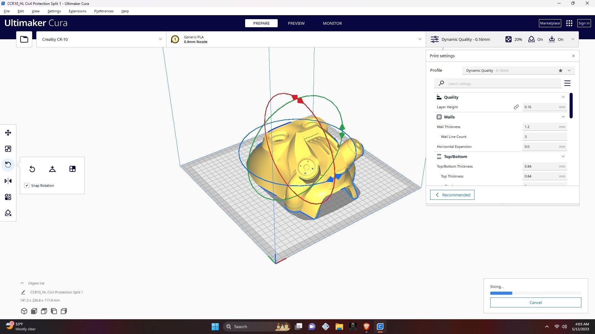 Half Life 2 Elite Civil Protection Helmet for Cosplay 3D model 3D ...