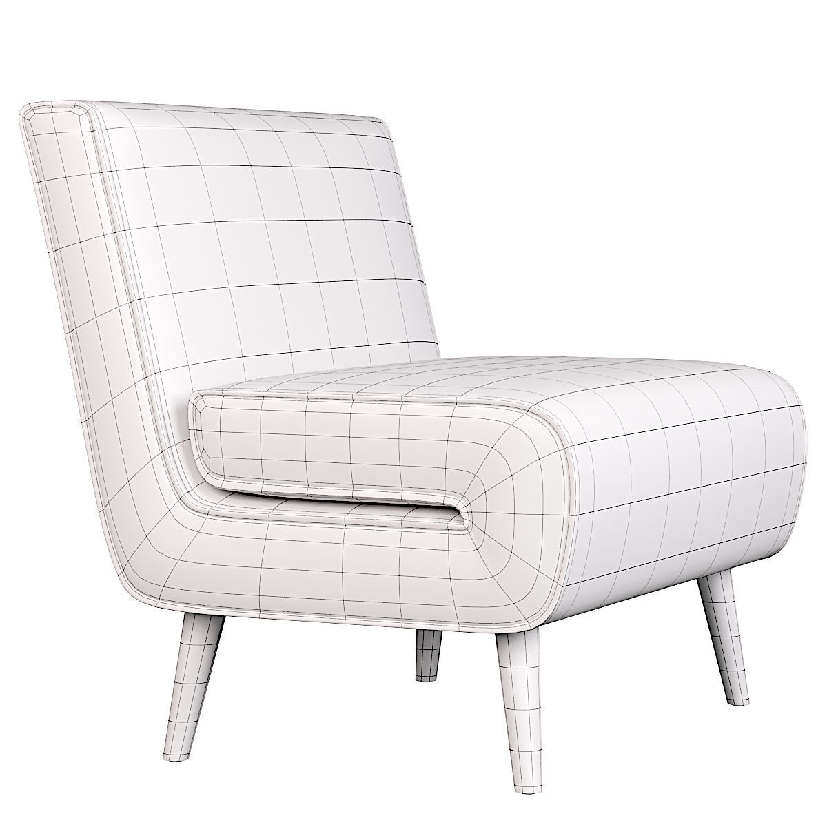 3d Model Aero Single Sofa Bed Vr Ar Low Poly Cgtrader