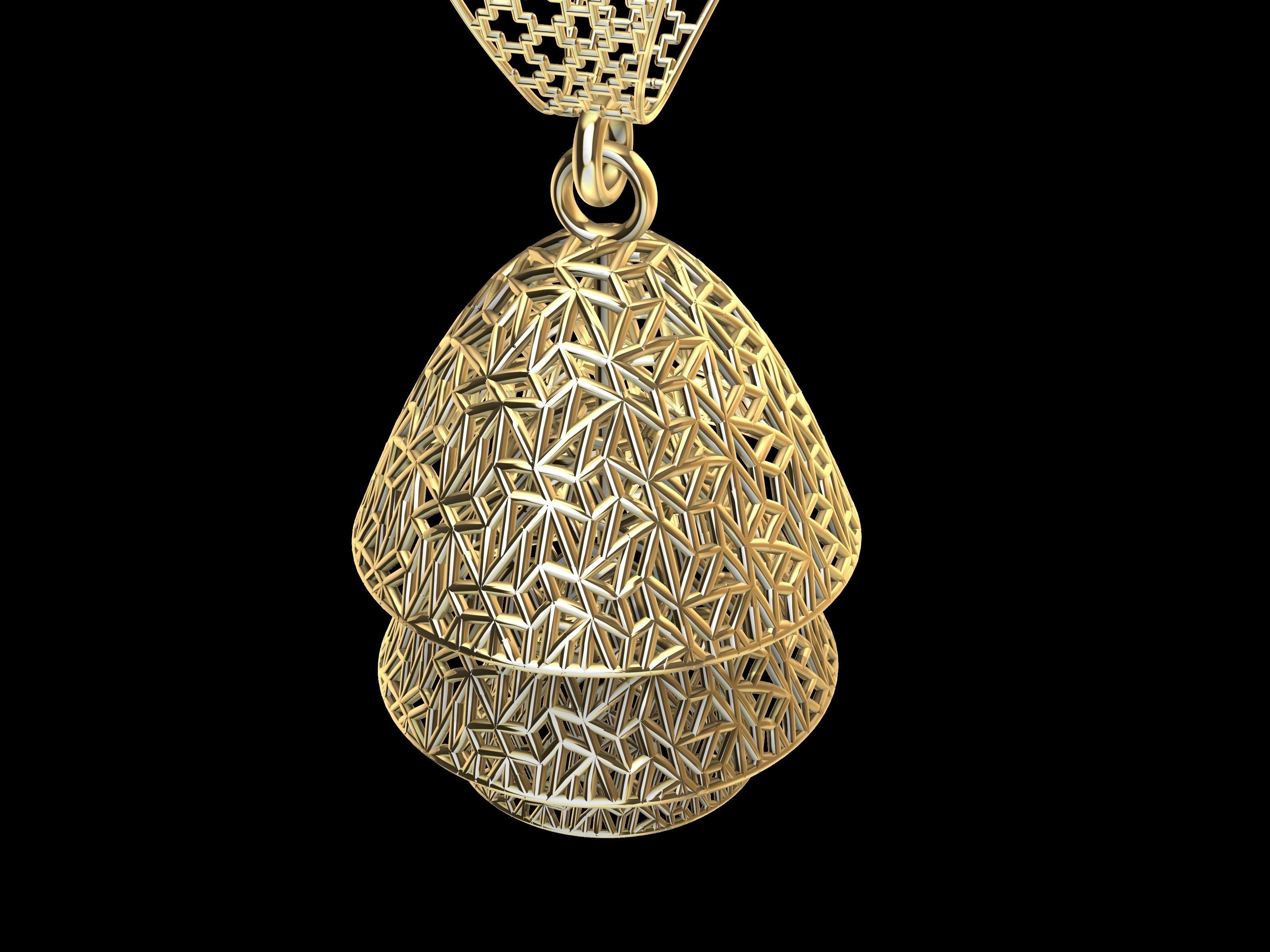 Modern jali layered pendant stl verified 3D model 3D printable | CGTrader
