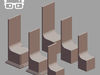 Display plinths with backdrop 3D model 3D printable | CGTrader