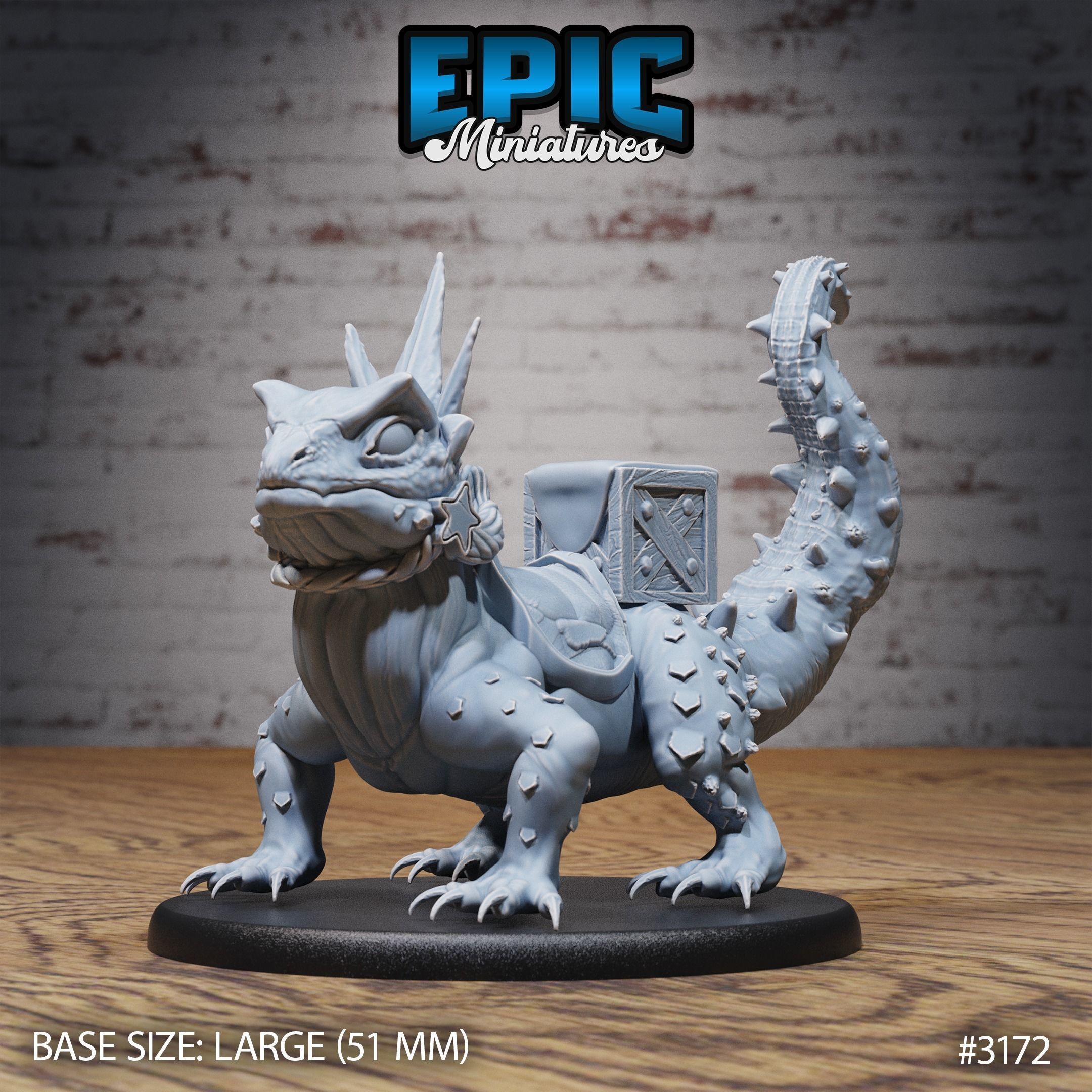 Hunters Guild Lizard Tamer Riding - DnD Tabletop Miniature Model 3D ...