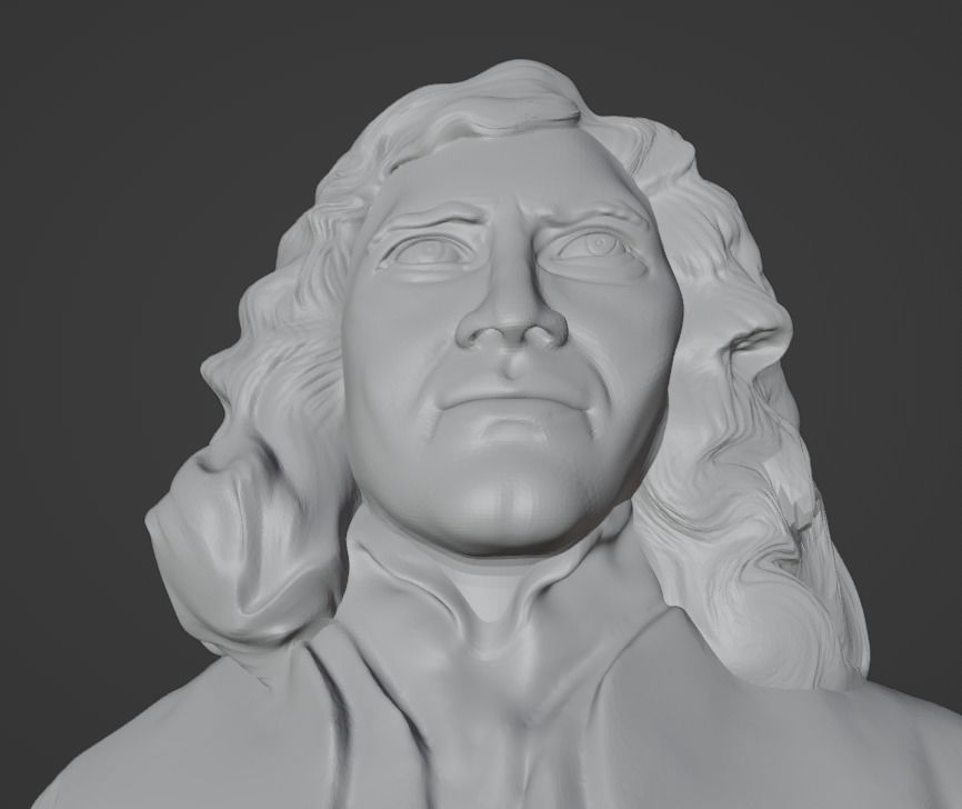 Isaac Newton Relief 3D model 3D printable | CGTrader