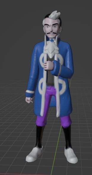 Juan gym leader 3D model 3D printable | CGTrader