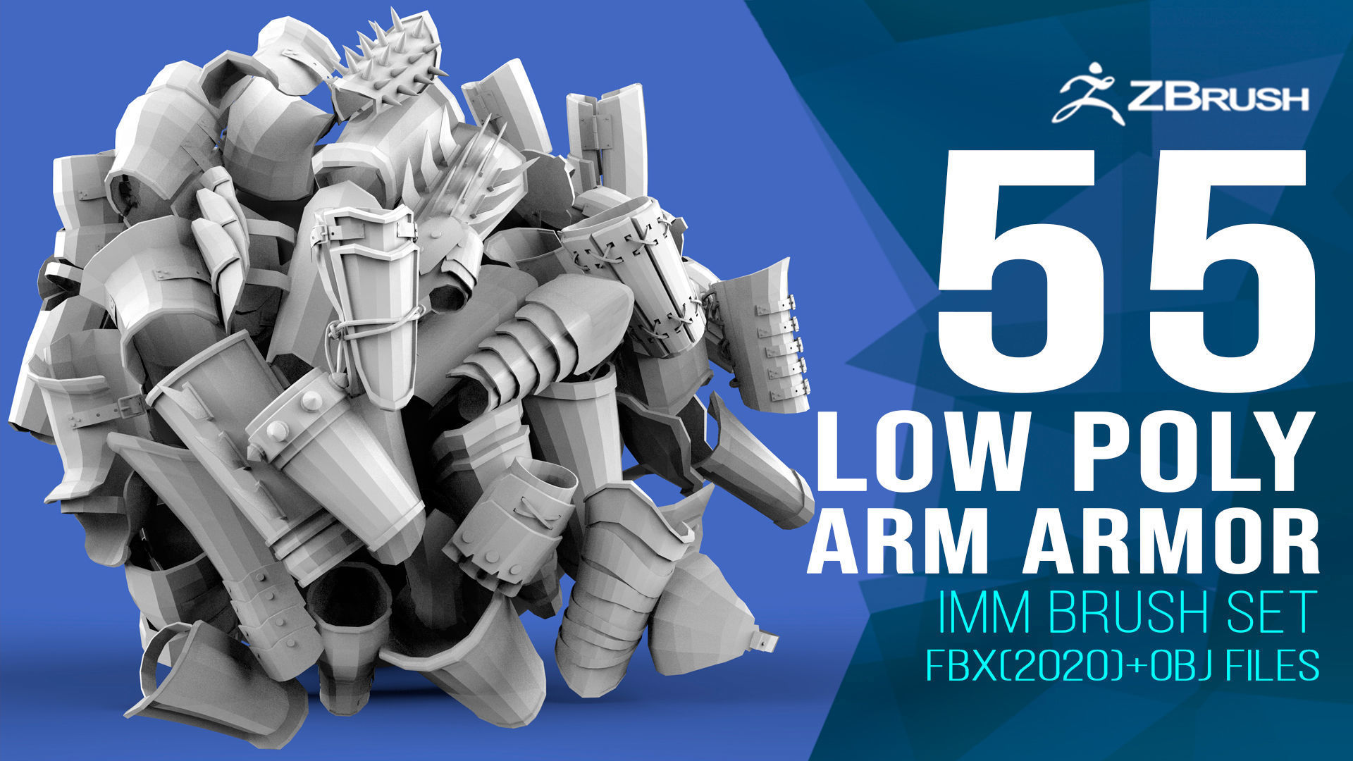 55 Low poly medieval fantasy arm bracers armor IMM set 3D model | CGTrader