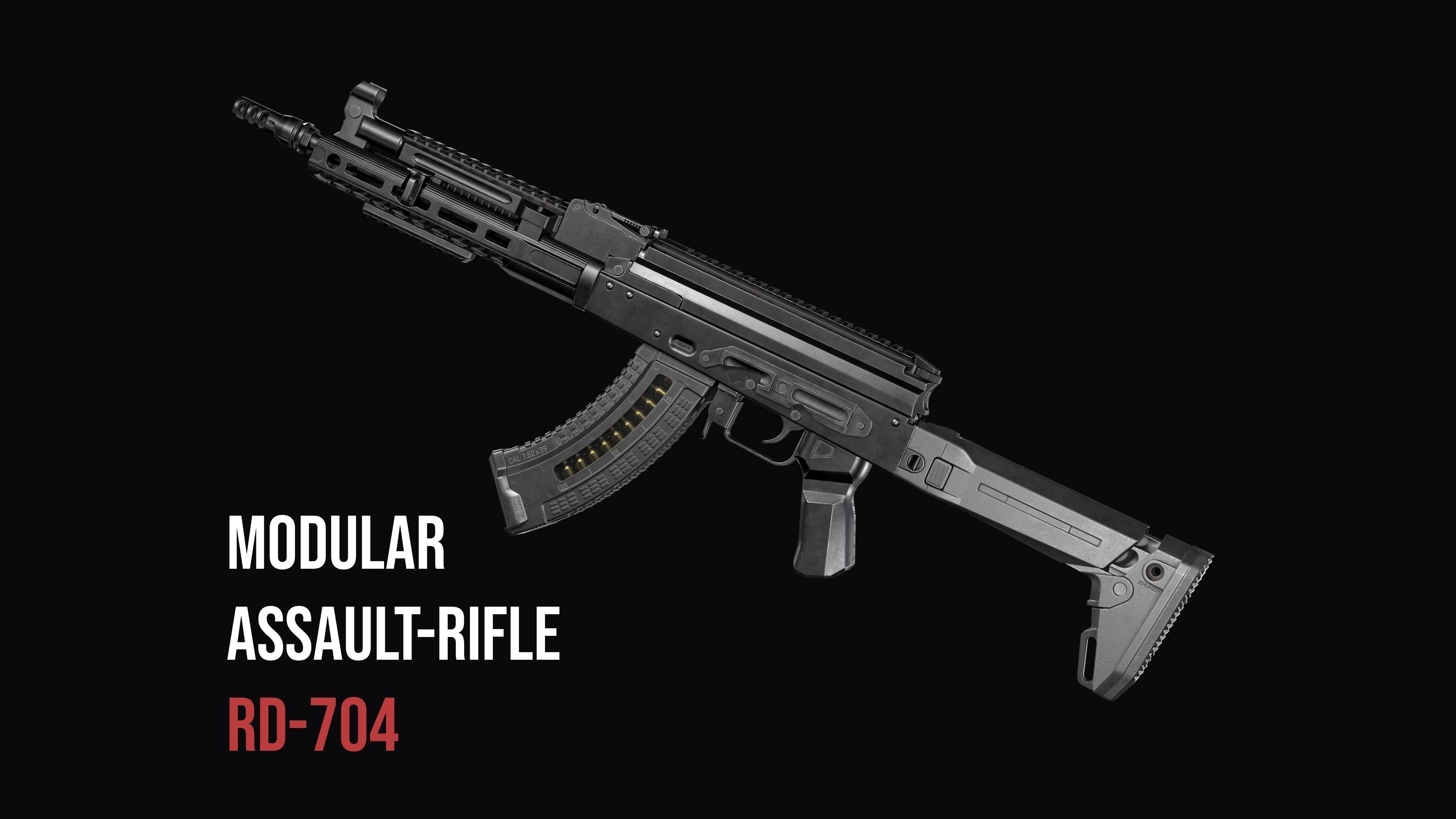 3D model Modular assault rifle Rifle Dynamics 704 AK system VR / AR ...