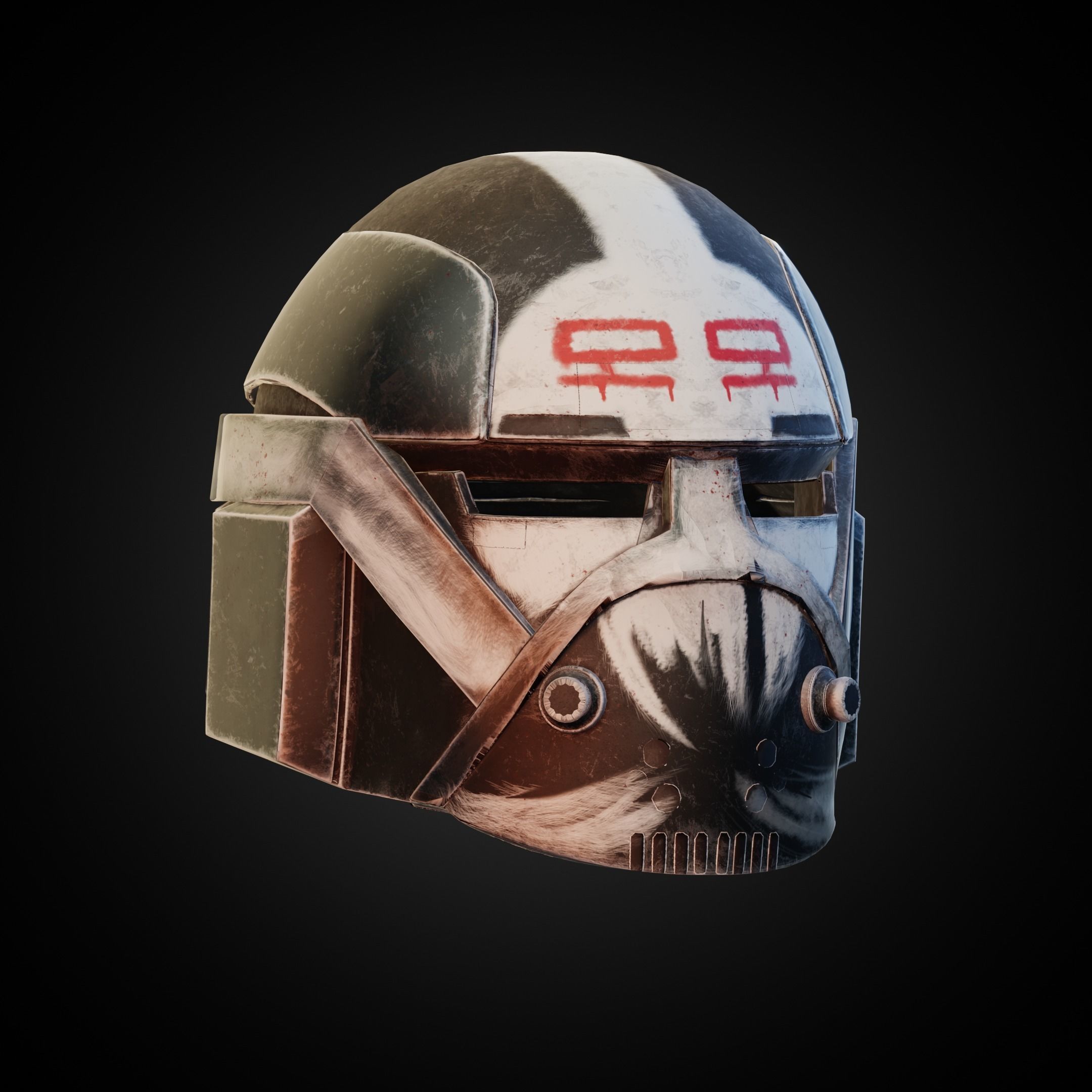 The Bad Batch Wrecker Helmet for Cosplay 3D model 3D printable | CGTrader