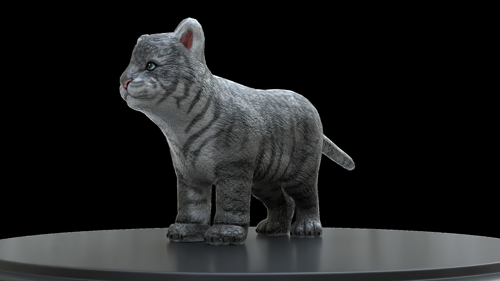 3D model Gray Tiger Kids cubs VR / AR / low-poly | CGTrader