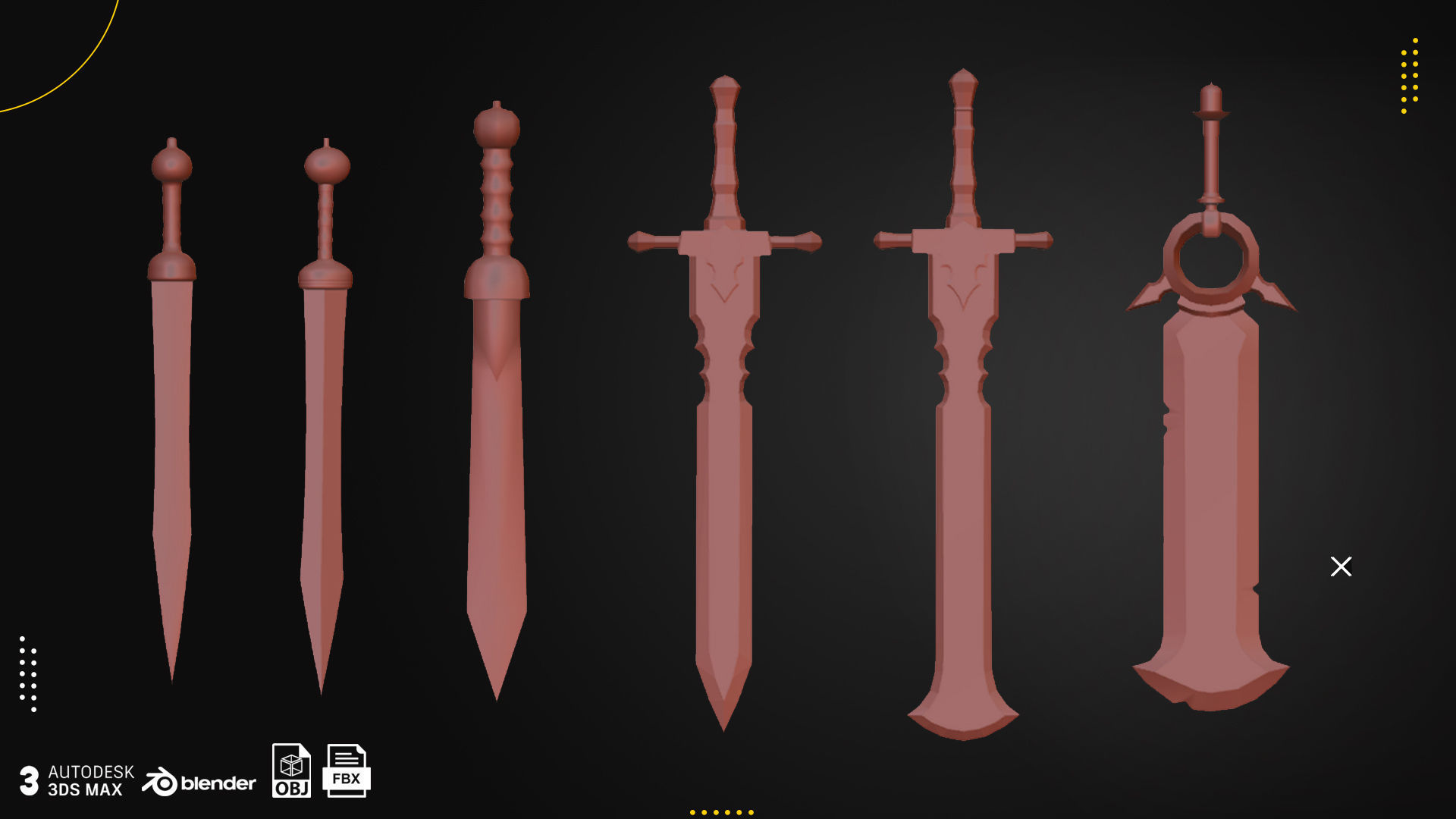 3D model 50 Sword Base Mesh VR / AR / low-poly | CGTrader