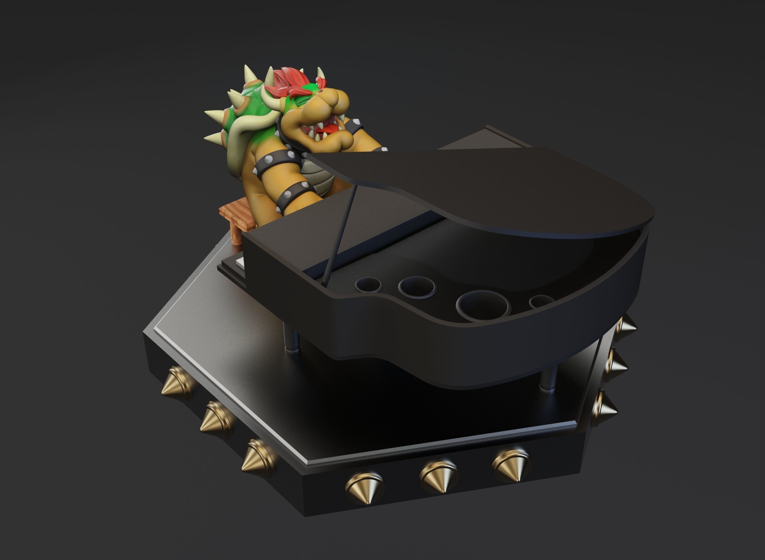 Bowser Super Mario Bros 3D Printing model 3D model 3D printable | CGTrader