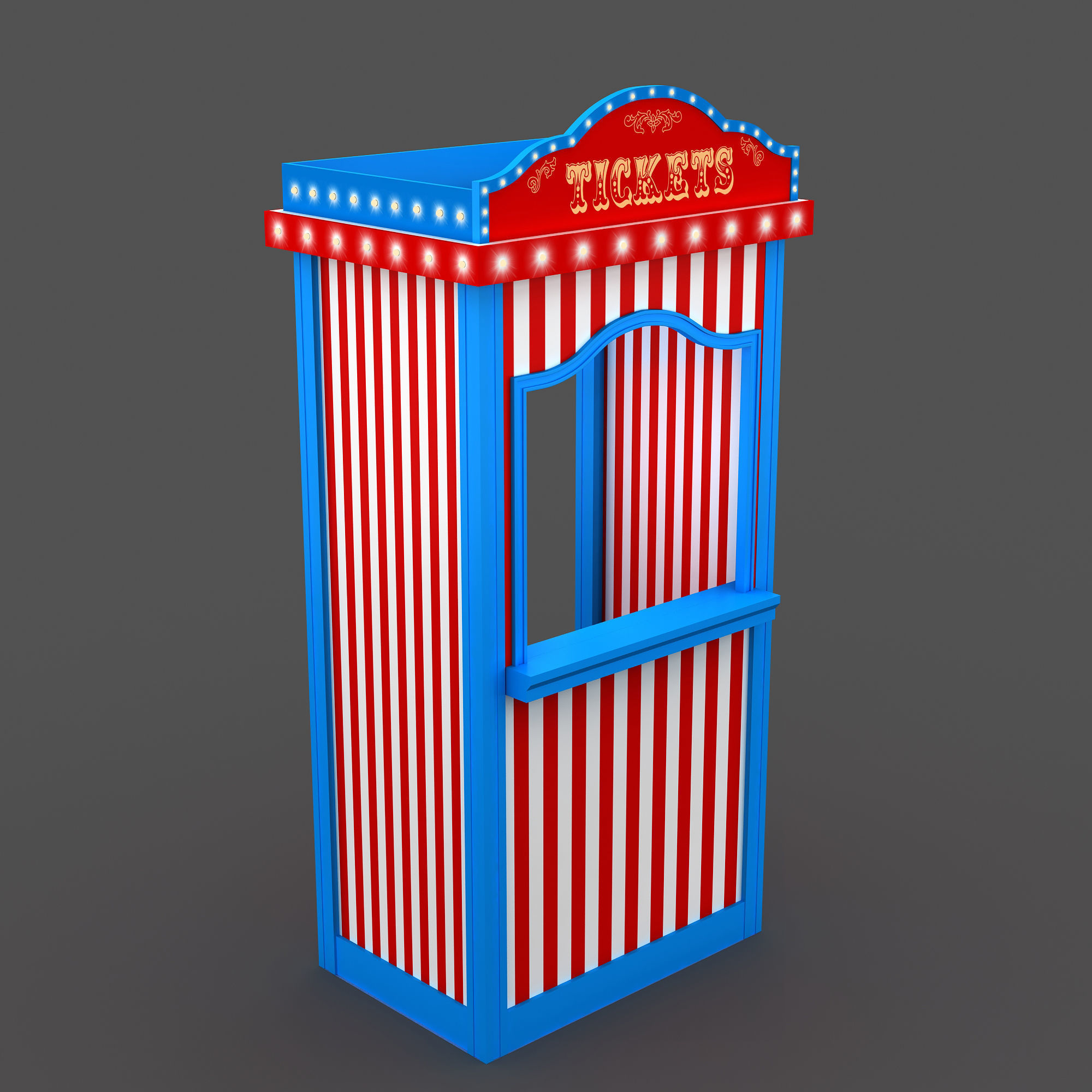 3D model Ticket Booth VR / AR / low-poly | CGTrader