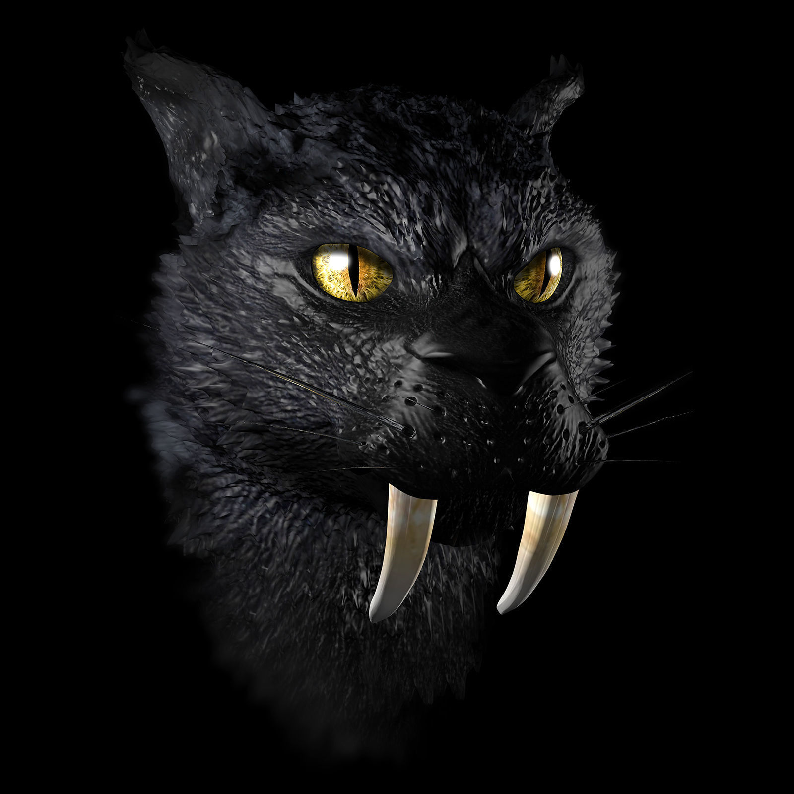 Punch-Cat sabertooth tiger 3D model 3D printable | CGTrader
