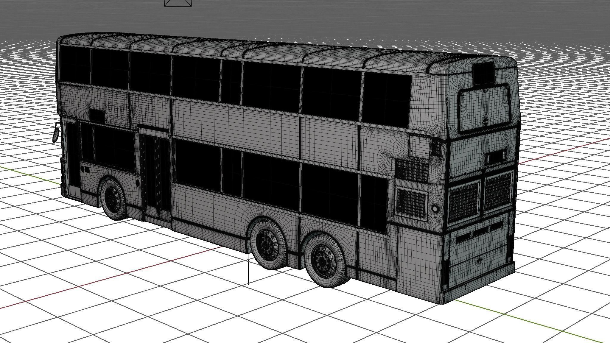 Hong kong Double Decker City Bus 3D model rigged | CGTrader