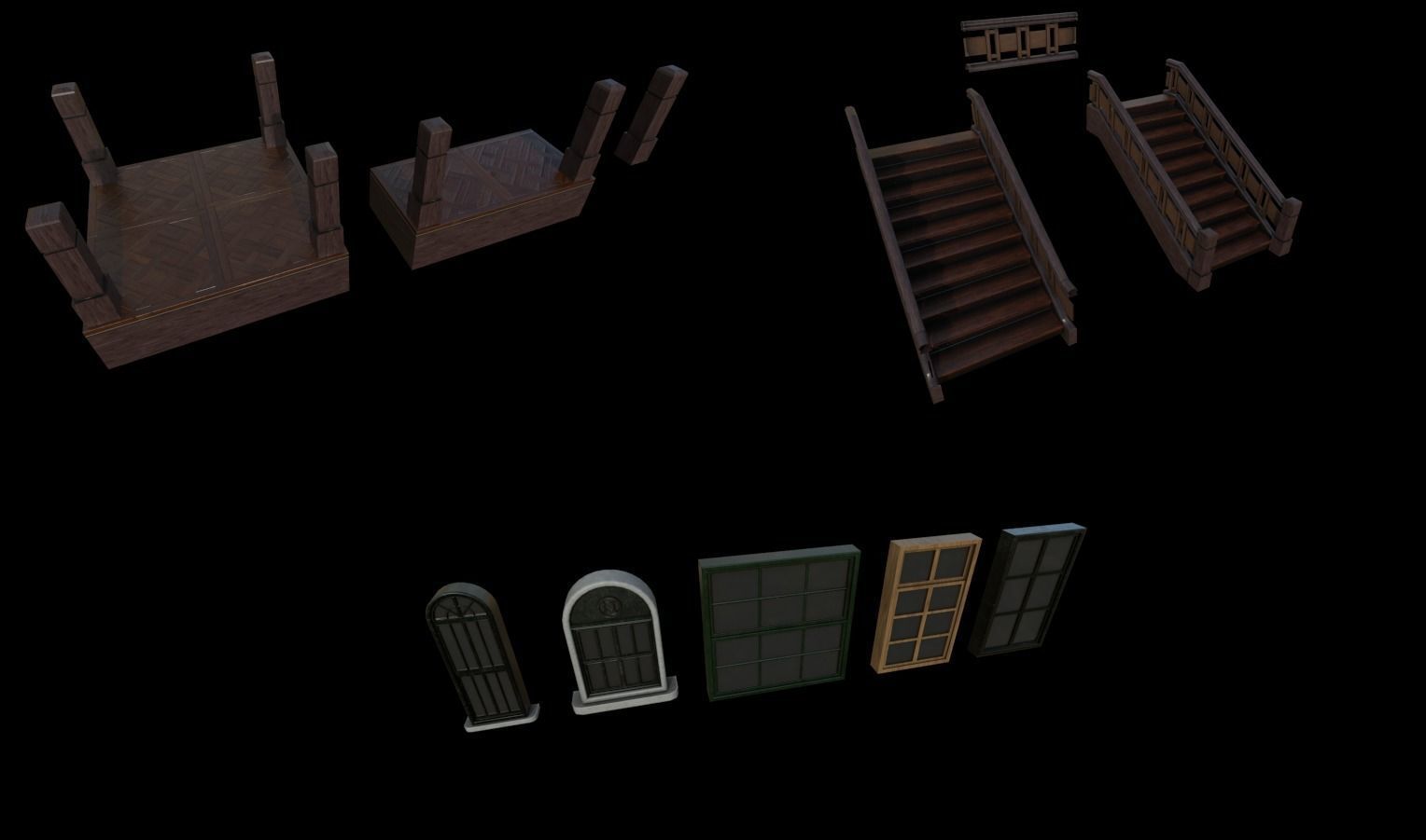 3D model Modular Police Station Props Pack VR / AR / low-poly | CGTrader