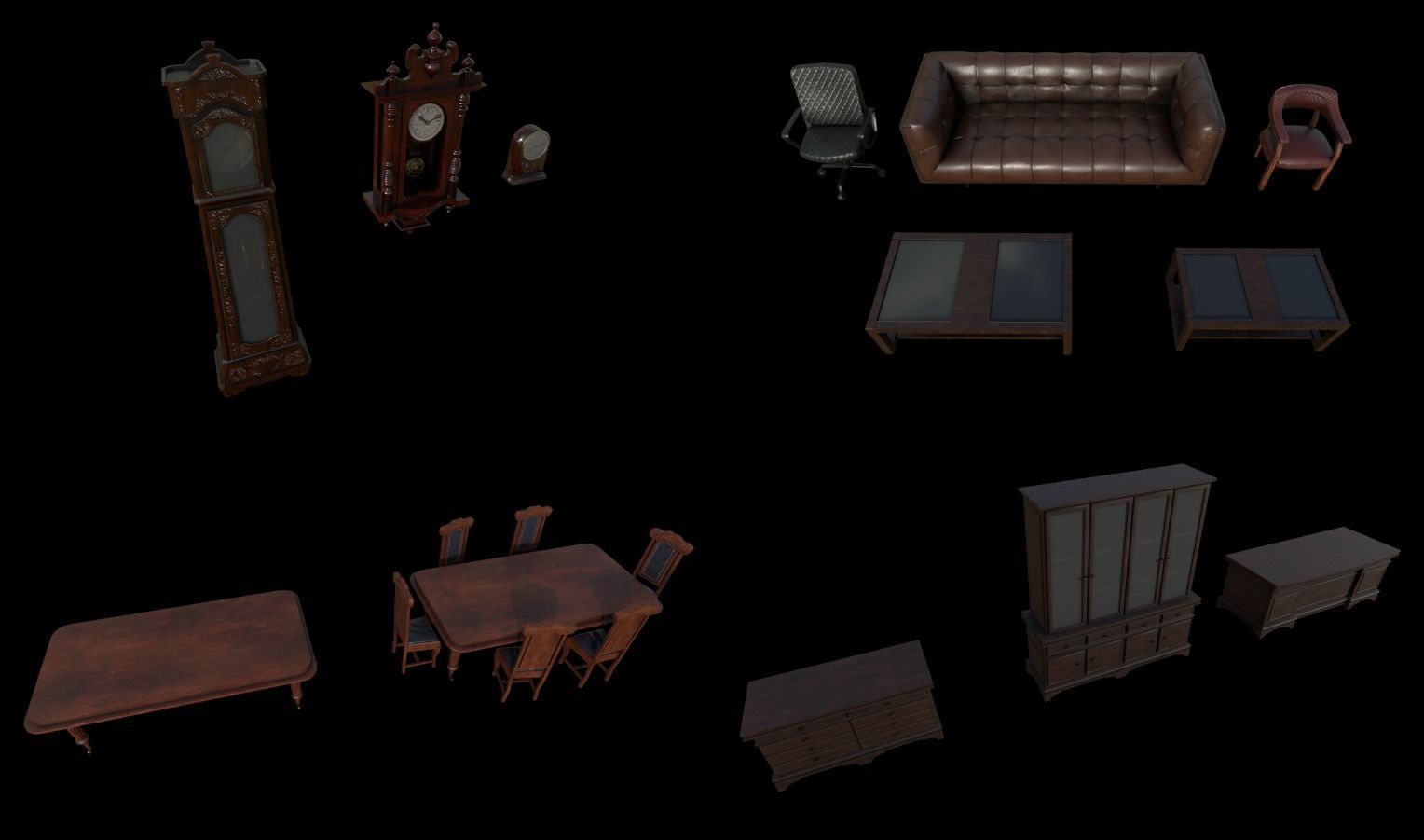 3D model Modular Police Station Props Pack VR / AR / low-poly | CGTrader