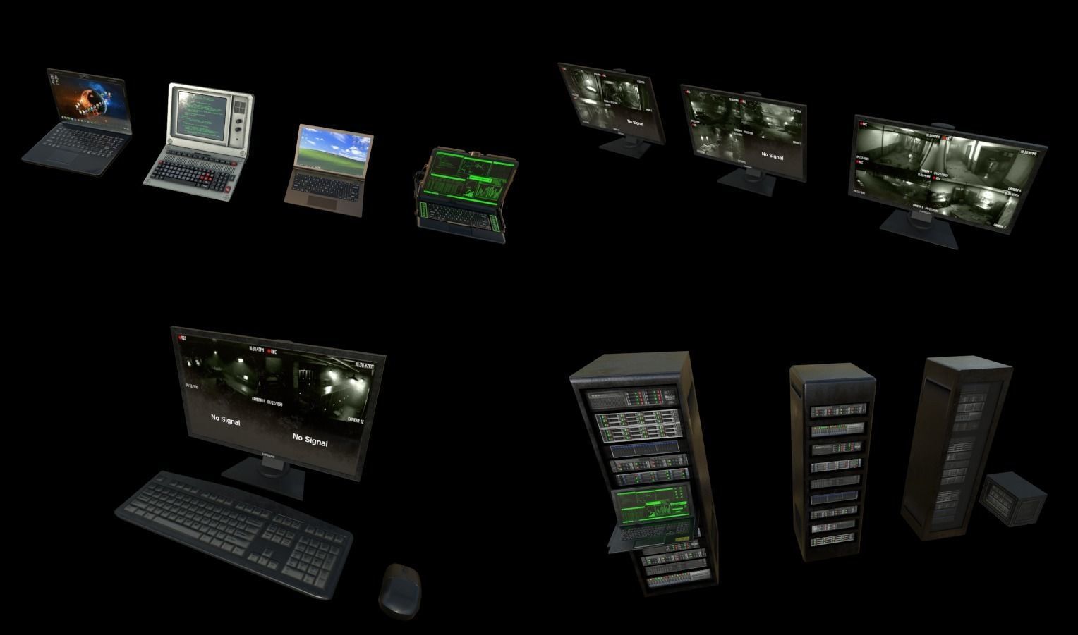 3D model Modular Police Station Props Pack VR / AR / low-poly | CGTrader