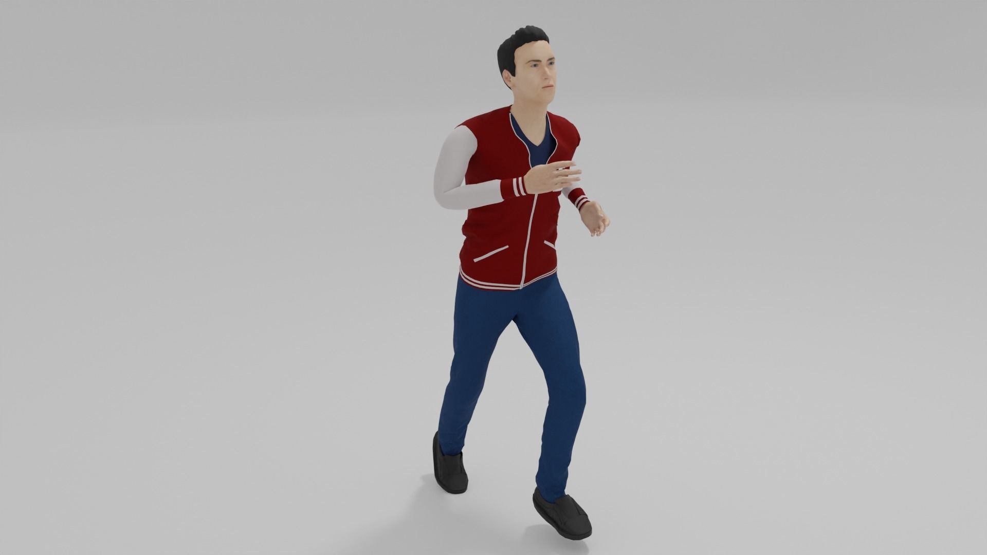 3D model Varsity Man Run Animation VR / AR / low-poly | CGTrader