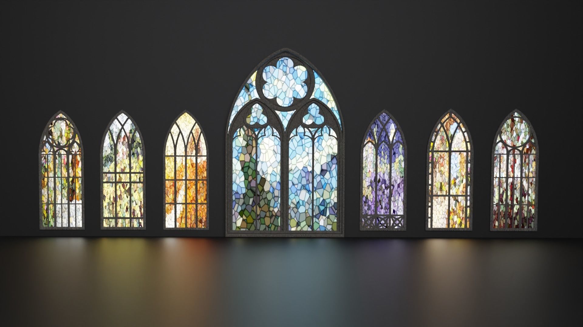 3D model Gothic Church Windows VR / AR / low-poly | CGTrader