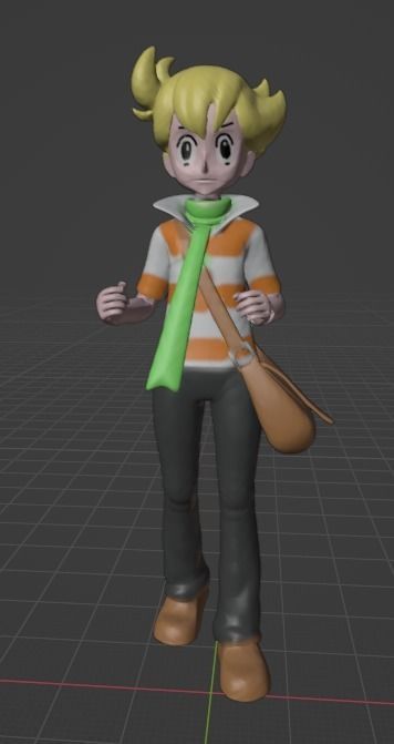 Barry pokemon trainer 3D model 3D printable | CGTrader