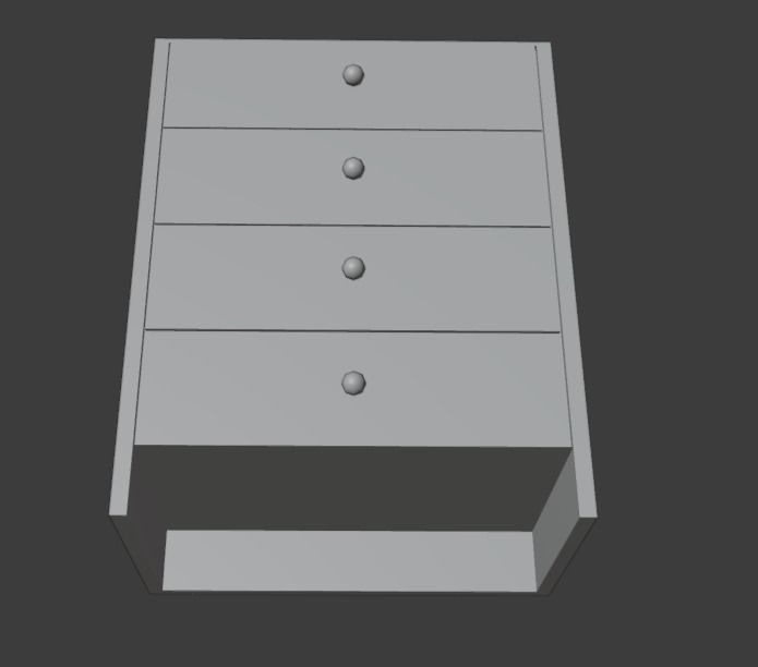 Wood Drawers free VR / AR / low-poly 3D model | CGTrader