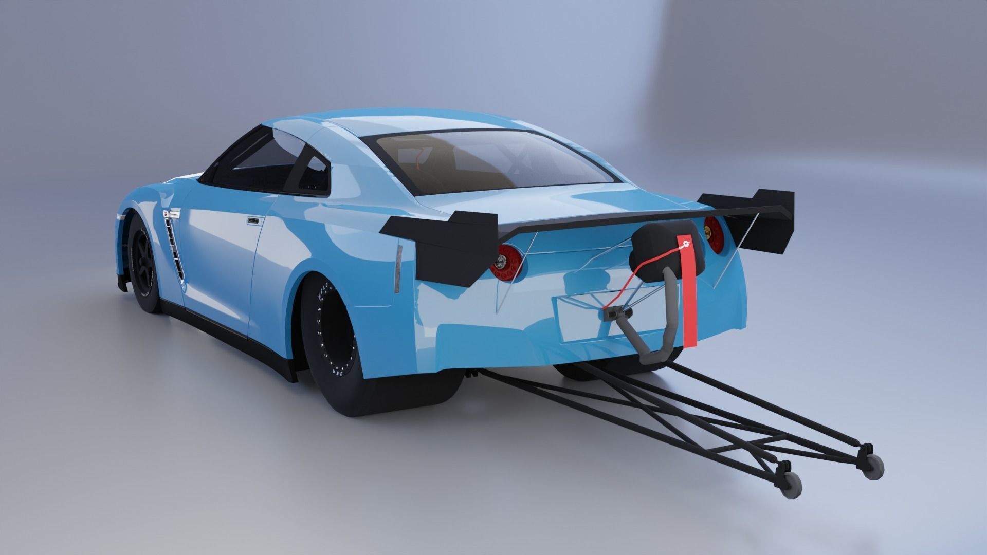 3D model Nissan GTR Drag Racing Car VR / AR / low-poly | CGTrader