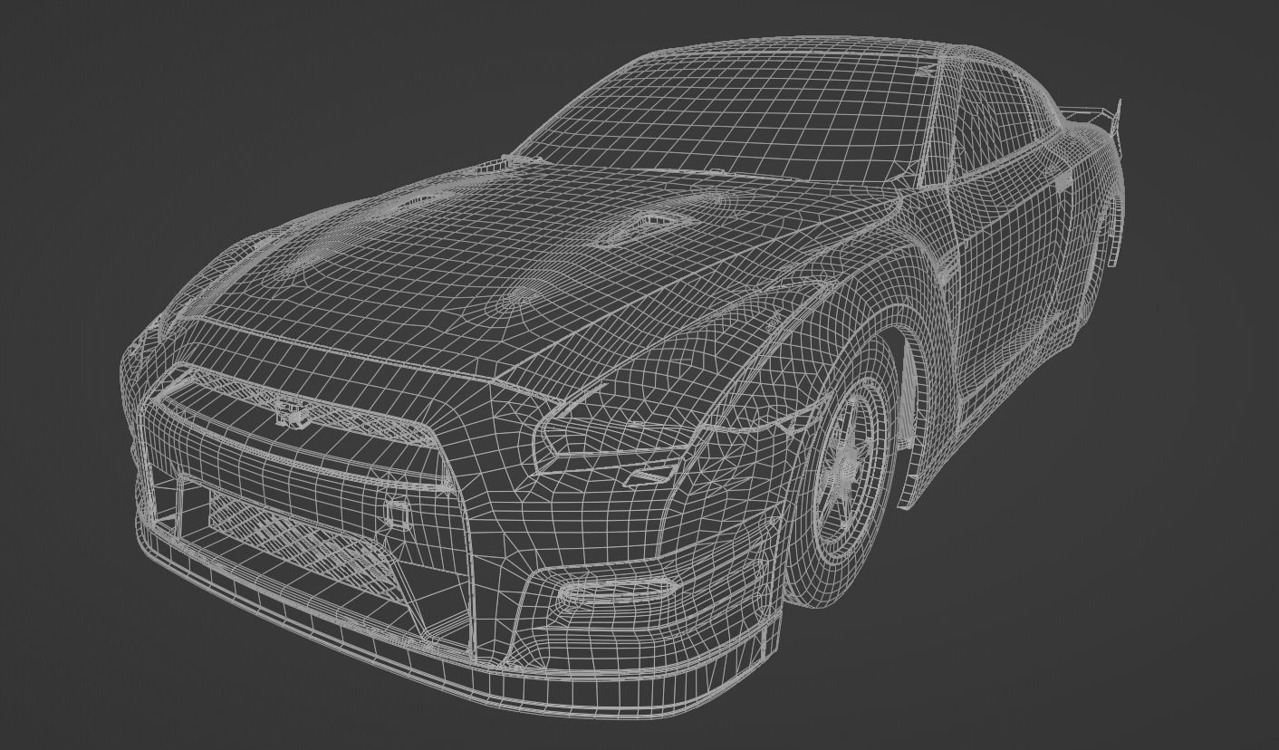 3D model Nissan GTR Drag Racing Car VR / AR / low-poly | CGTrader