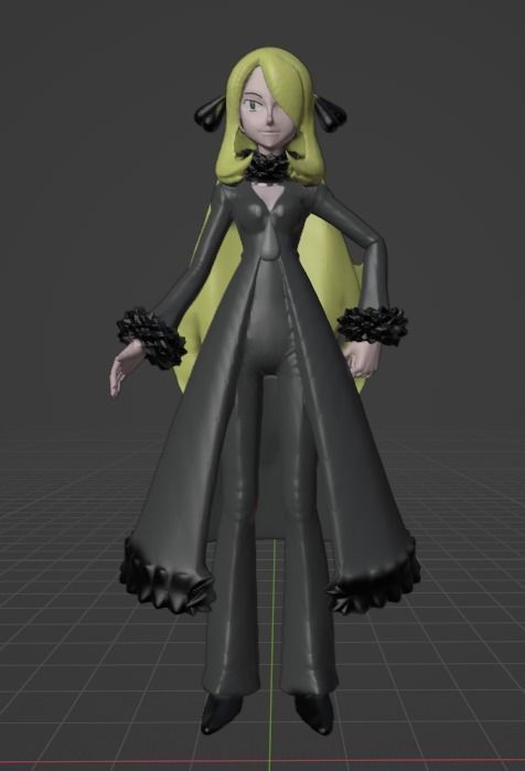 Cynthia pokemon master 3D model 3D printable | CGTrader