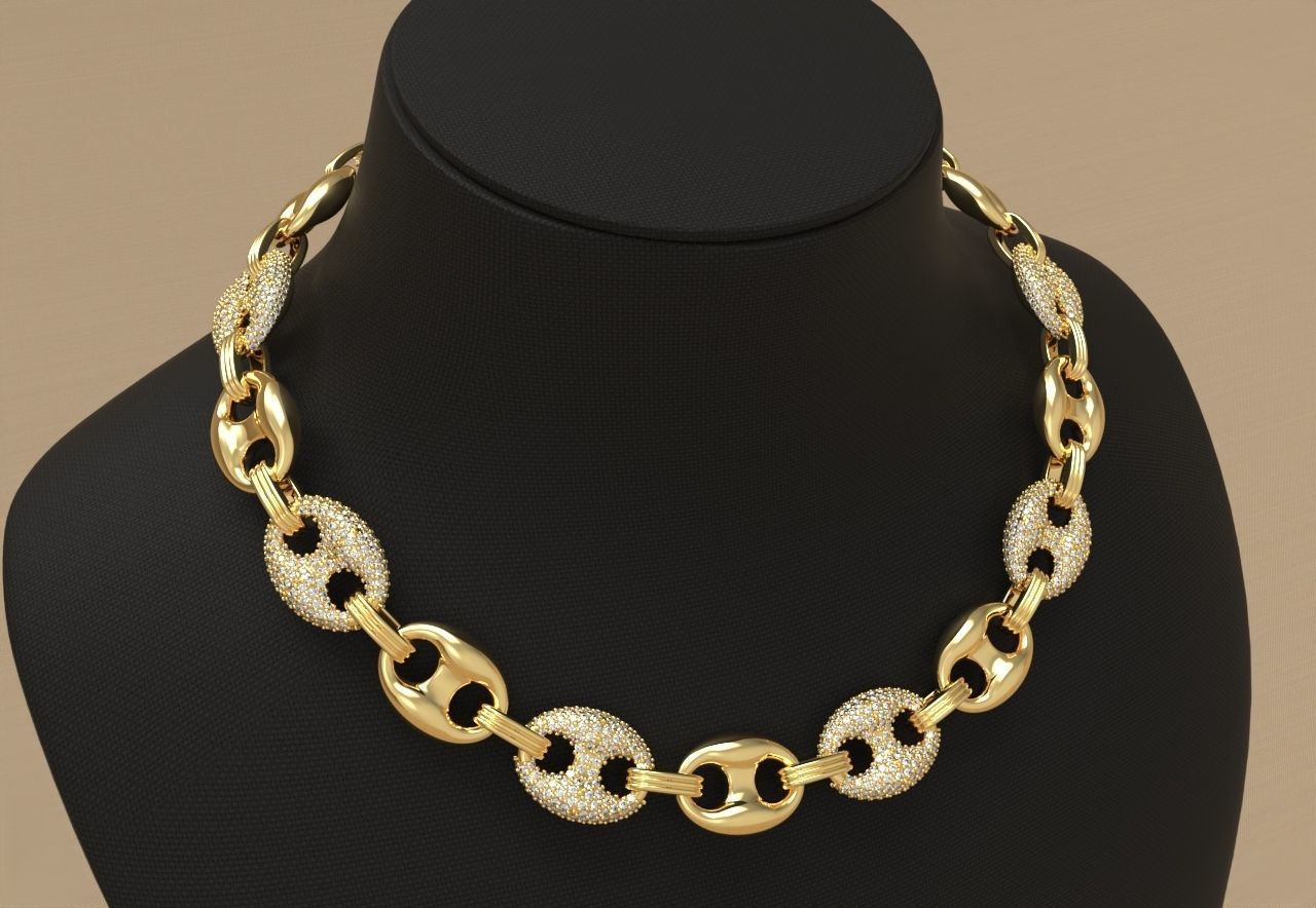 Gucci Sailor Puff Link Necklace or bracelet 3D model 3D printable ...