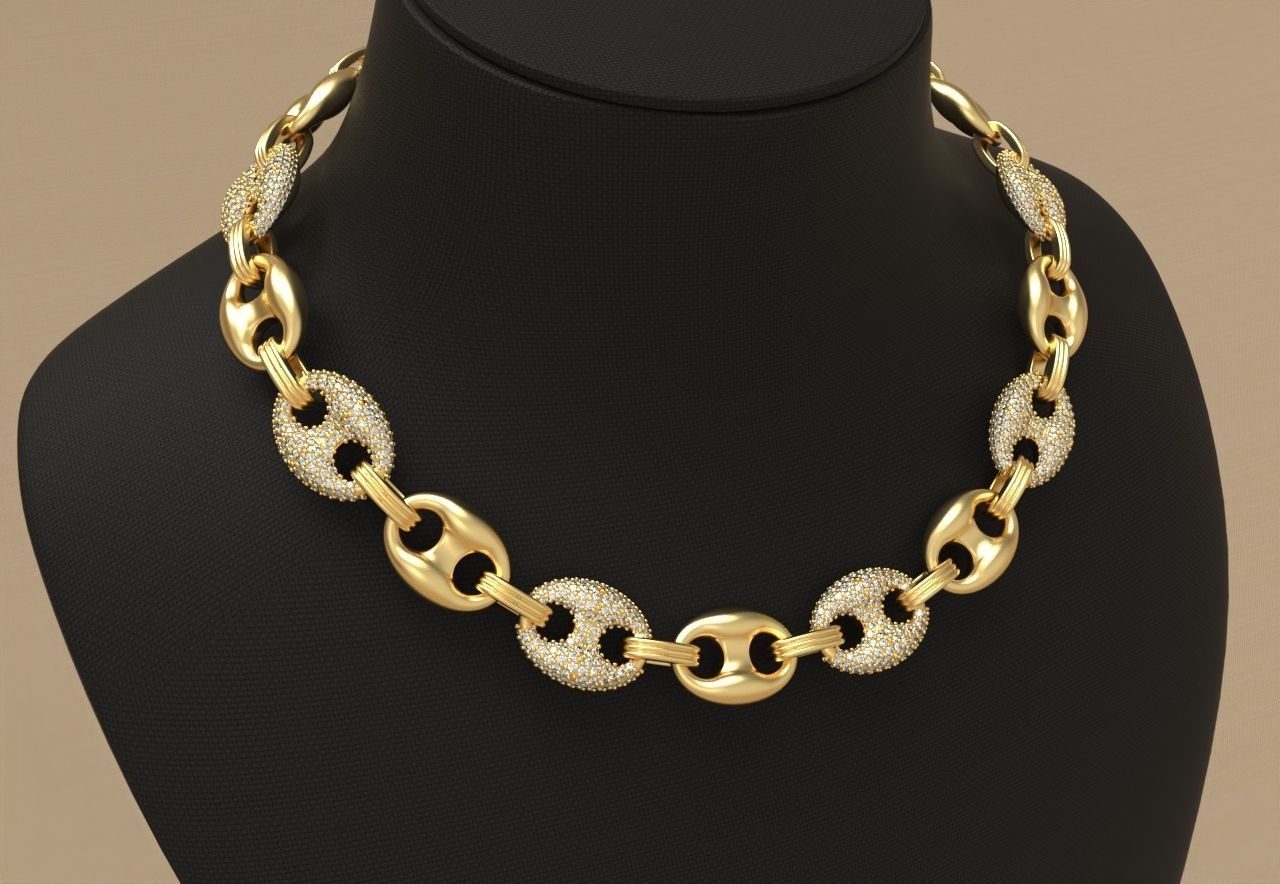 Gucci Sailor Puff Link Necklace or bracelet 3D model 3D printable ...