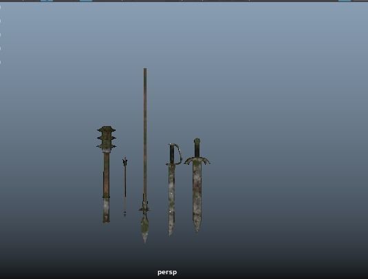 3D model Rusty Weapons VR / AR / low-poly | CGTrader