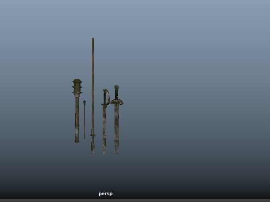 3D model Rusty Weapons VR / AR / low-poly | CGTrader