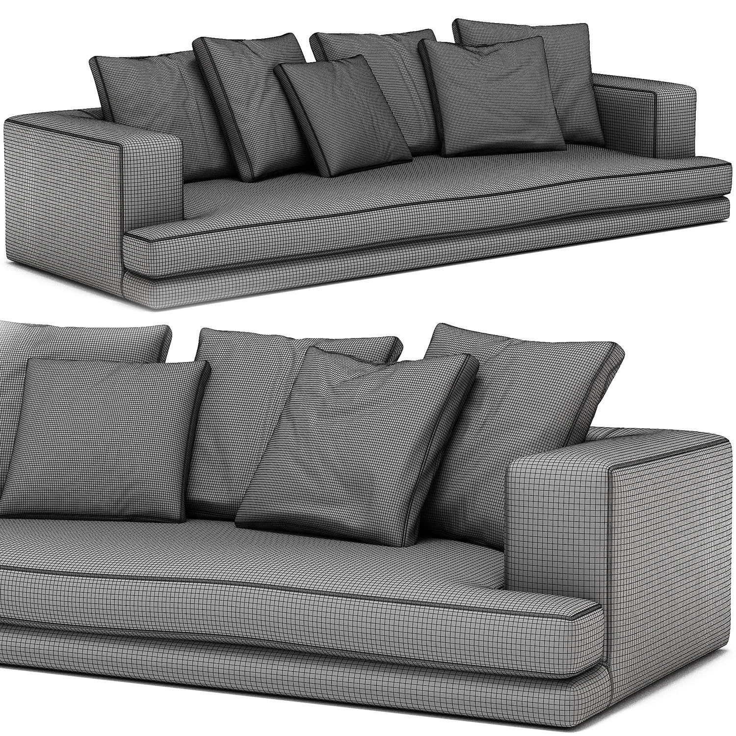 ARBITER 3 Seater Sofa By Maxalto 3D model | CGTrader