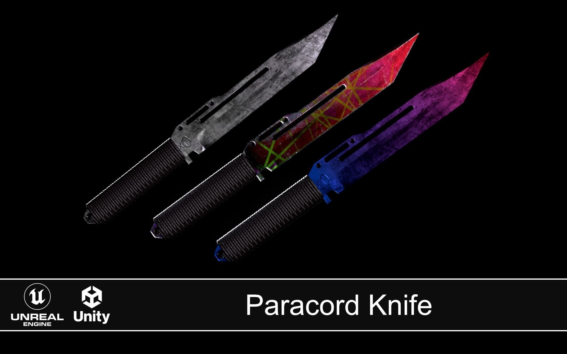 3D model Cord Knife-Survival Knife- 3D LOW POLY MODEL VR / AR / low ...